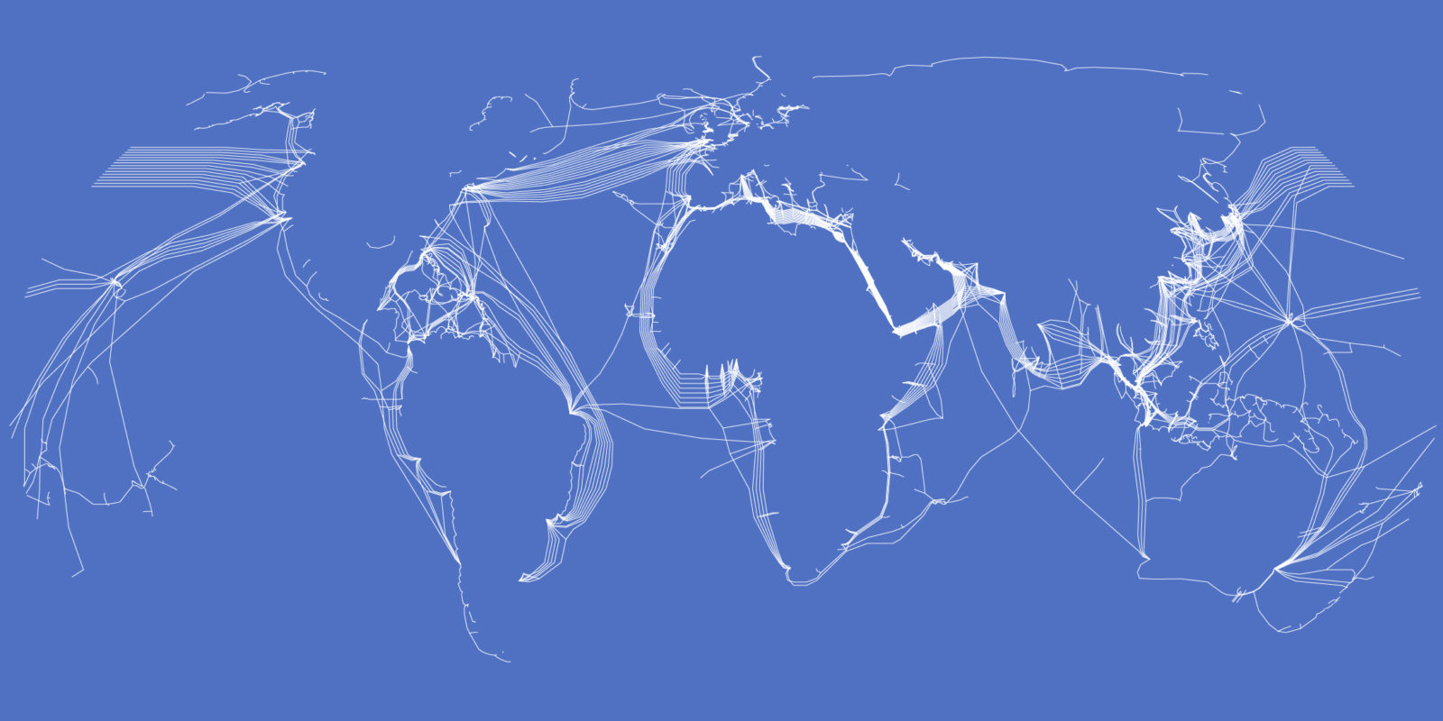 El mapa de los cables submarinos de internet. Las vías ocultas que ...